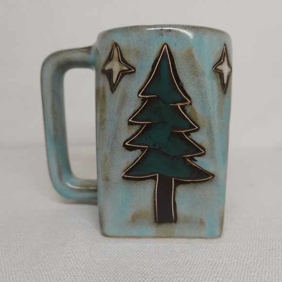mara | Kitchen | Mara Square Mug 2oz Pine Trees Stoneware Cup | Poshmark